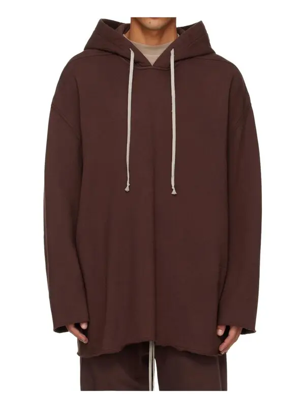 Rick Owens Heavyweight Organic Cotton Fleece Hoodie - Red