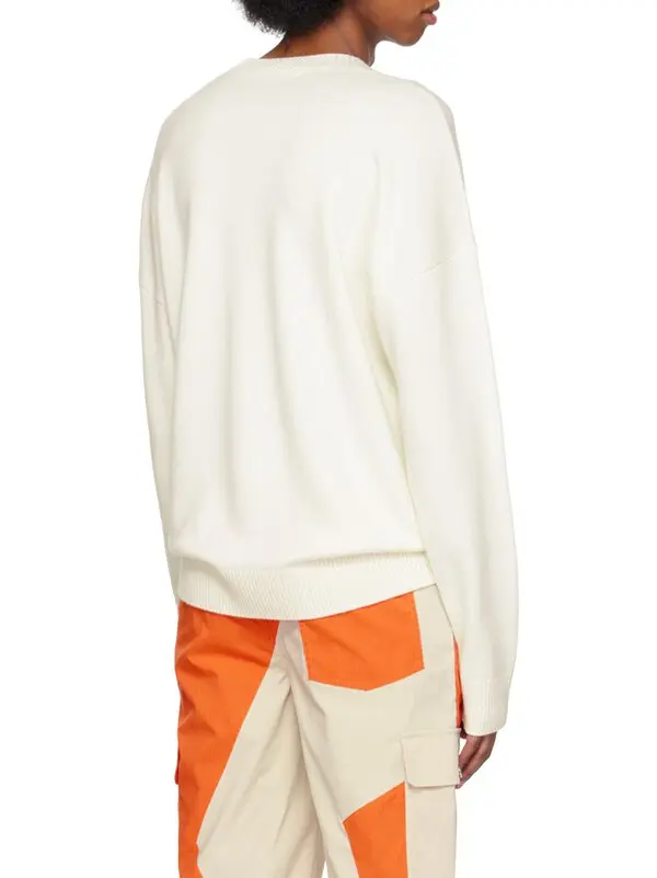 J.W.ANDERSON Long-sleeve Crew Neck Sweater With Graphic Print - White