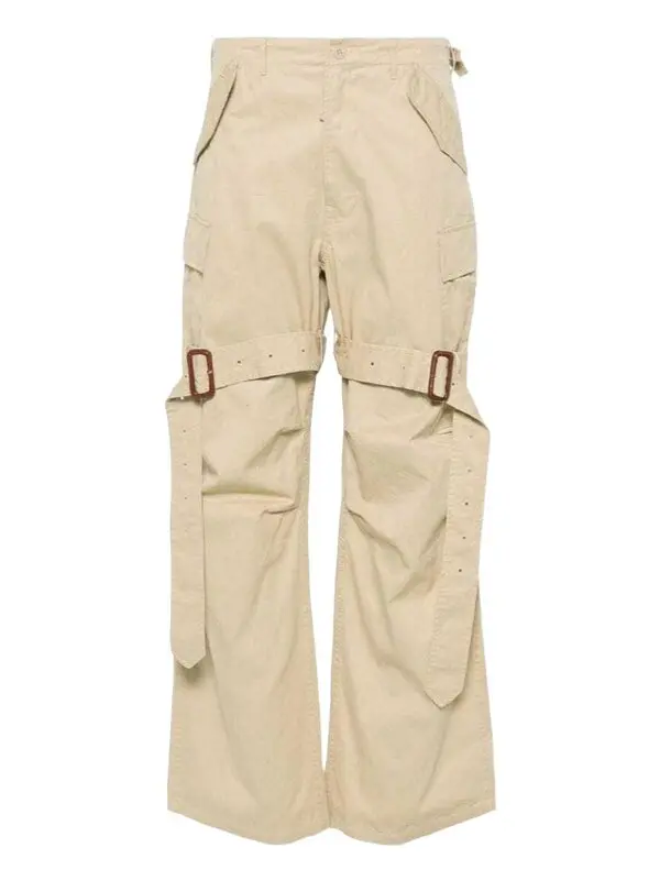 R13 Wide-leg Cargo Trousers - Light Khaki