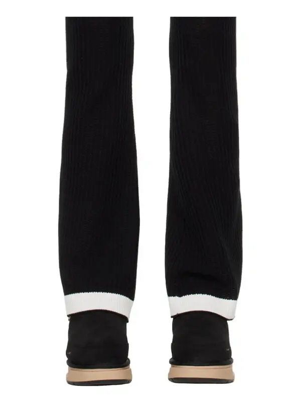 Amiri Rib-knitted Flared Sweatpants - Black