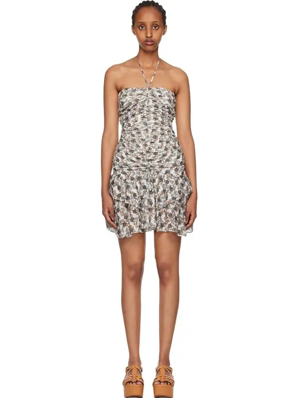 Isabel Marant Étoile Printed Halterneck Ruched Mini Dress - Multicolor