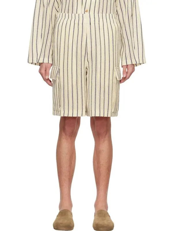 LE17SEPTEMBRE Striped Jacquard Shorts - Blue