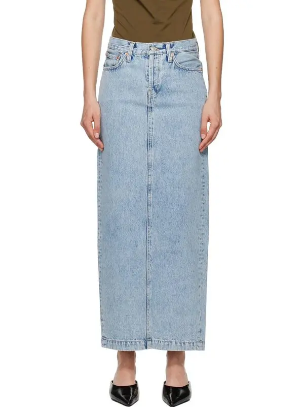 Wardrobe.NYC Non-elastic Denim Skirt - Blue
