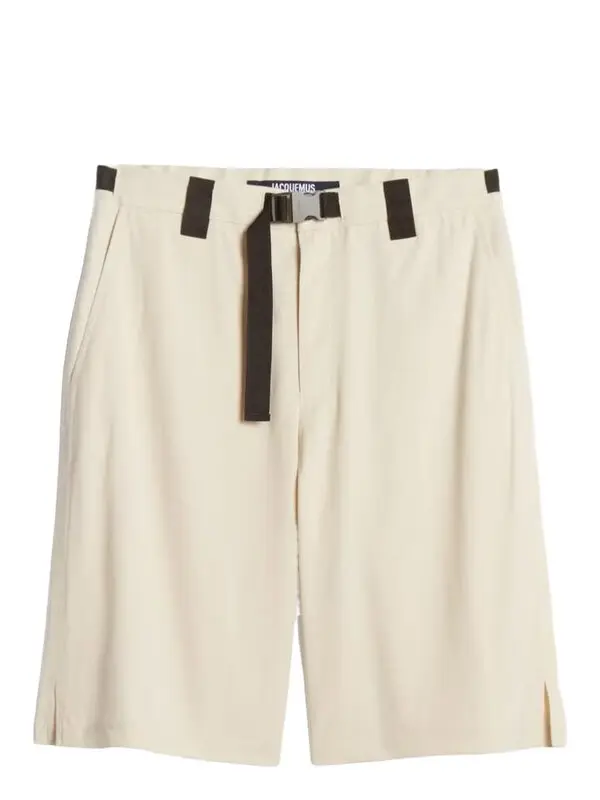 Jacquemus Oversize Drawstring Shorts - Nude