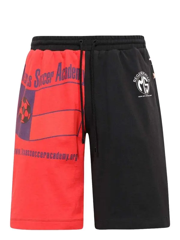 MARINE SERRE Regenerated Graphic Shorts - Black