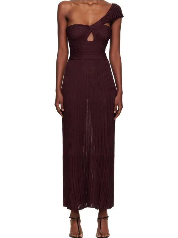Gabriela Hearst One-shoulder Dress With Cutout And Knot Detail - Black