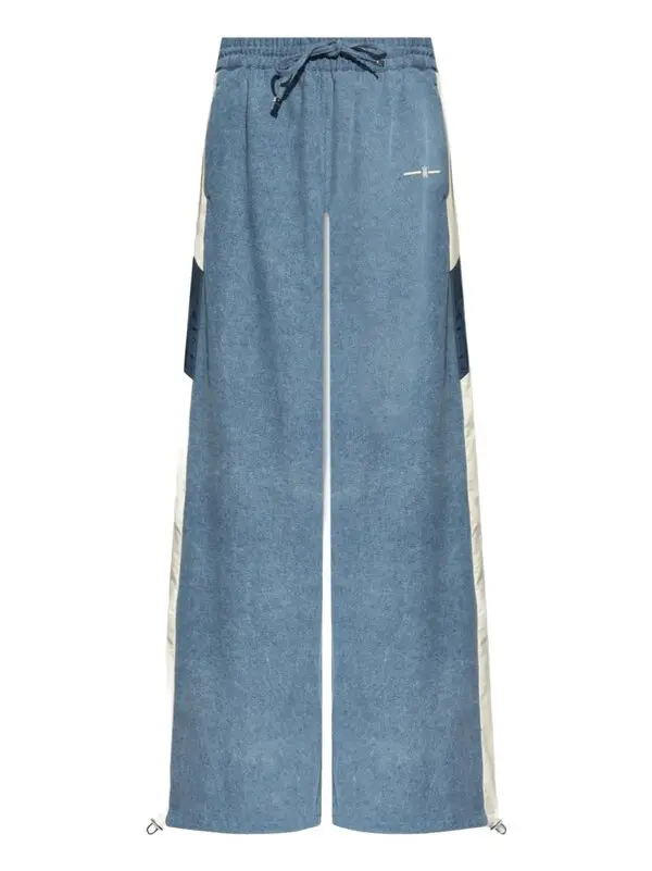 Amiri Drawstring Chambray Track Pants - Blue