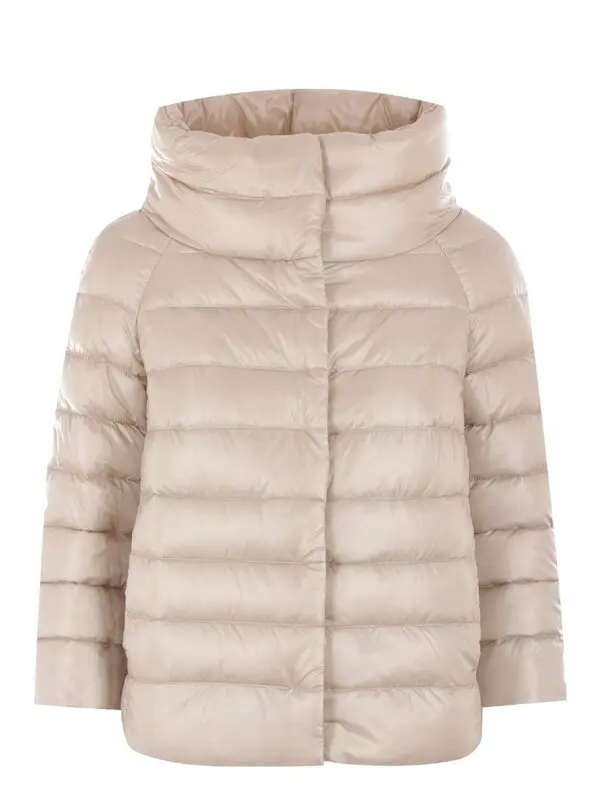Herno Sofia Padded Funnel-neck Jacket - Nude
