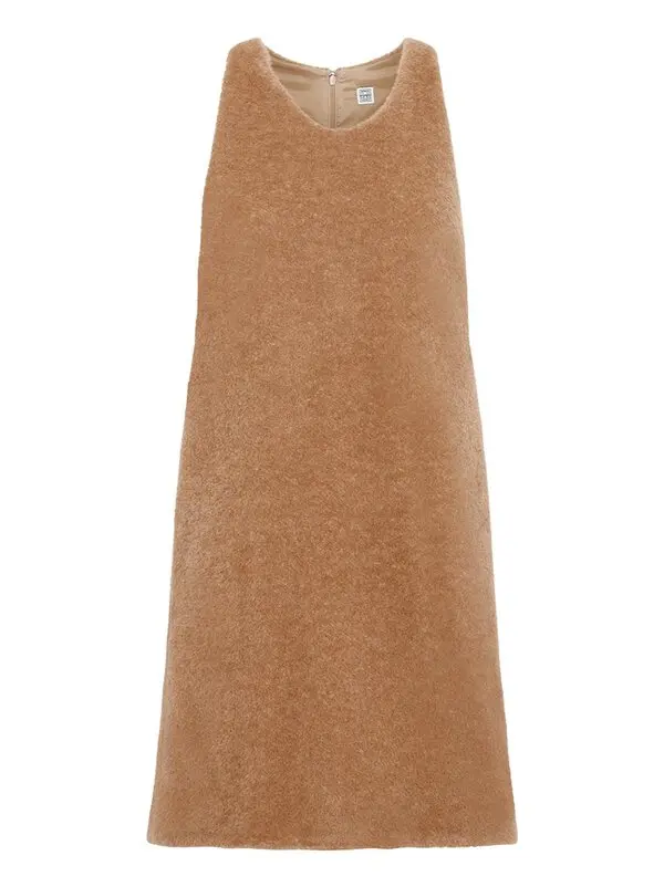 TOTEME Round Neck Sleeveless Zipper Dress - Brown