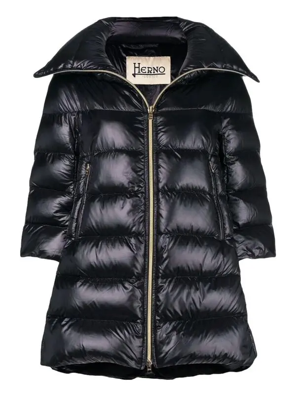 Herno Down Jacket With 3/4 Sleeves - Black