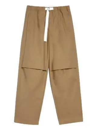 JIL SANDER Organic Cotton Trousers - Cider Color