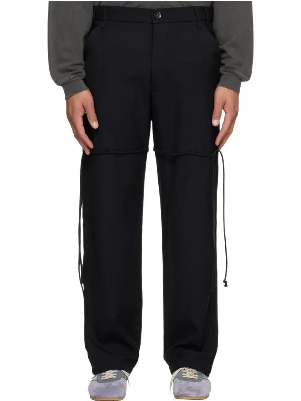 SONG FOR THE MUTE Gabardine Trousers - Black