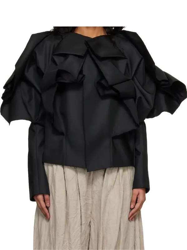 Comme Des Garçons Ruffled Jacket - Black