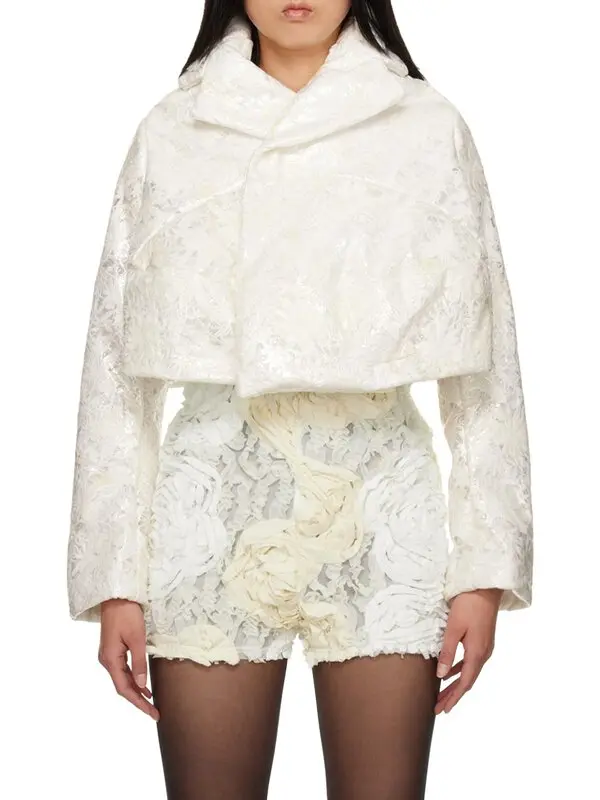 Comme Des Garçons Lace Casual Jacket - White