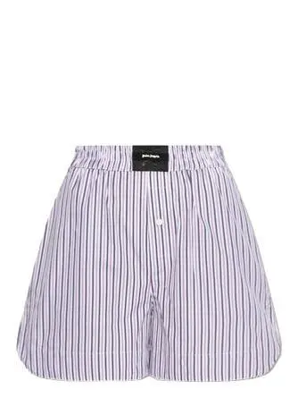 Palm Angels Striped Pattern Boxer Shorts - Purple