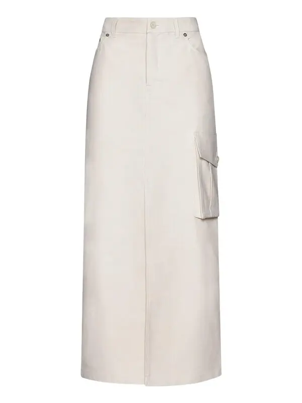 Filippa K Cargo Pocket Maxi Skirt - White