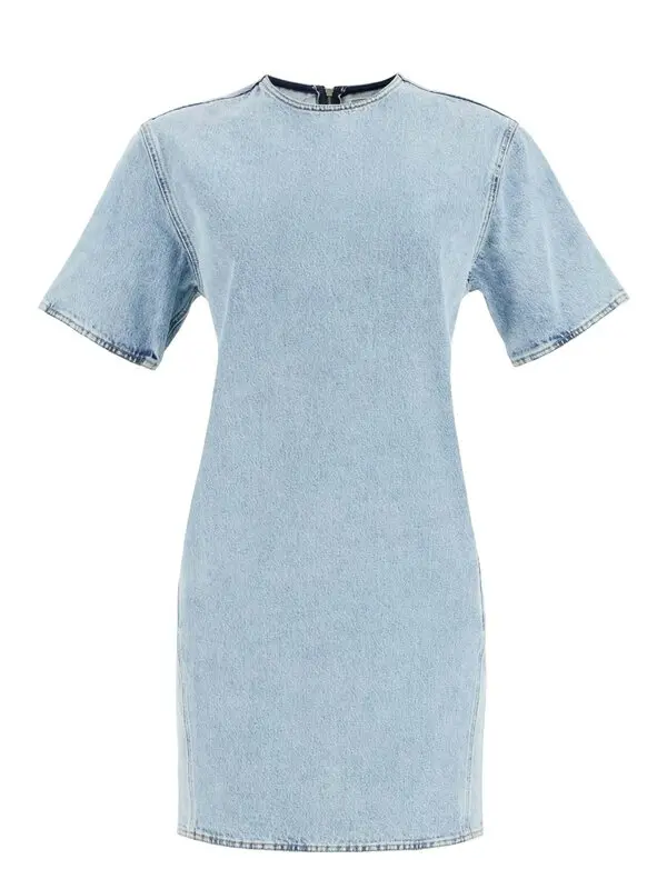 TOTEME Short Sleeve Denim Dress - Blue