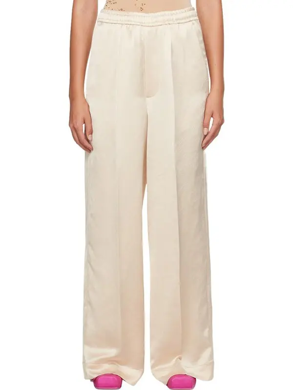 MAISON MARGIELA Pleated Straight Leg Casual Pants - Nude
