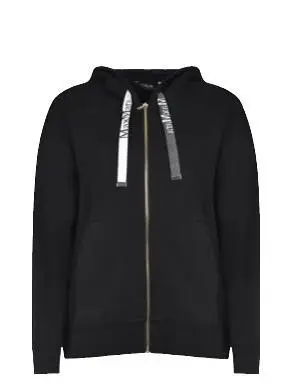 Max Mara Long-sleeved Zippered Hoodie - Black