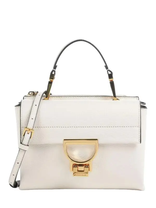 COCCINELLE Top Handle Flap Shoulder Bag - White