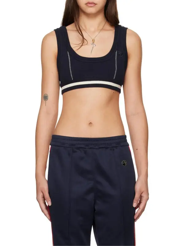 AMBUSH Contrast Stitch Knitted Top - Navy Blue