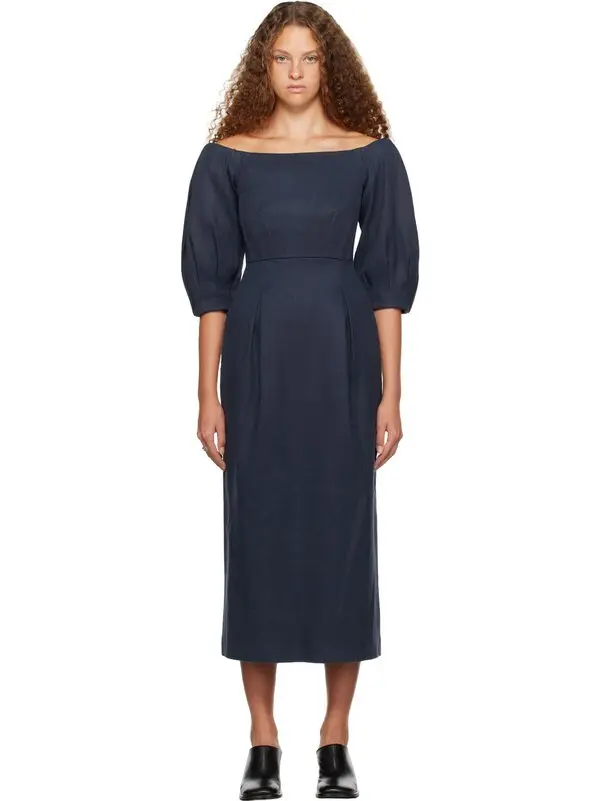 Gabriela Hearst Majano Midi Dress - Black