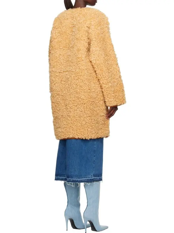 STAND STUDIO Paola Faux Fur Coat - Orange