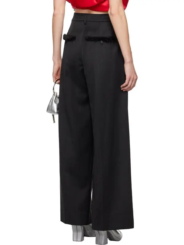 Simone Rocha Furry Welt Pocket Trousers - Black