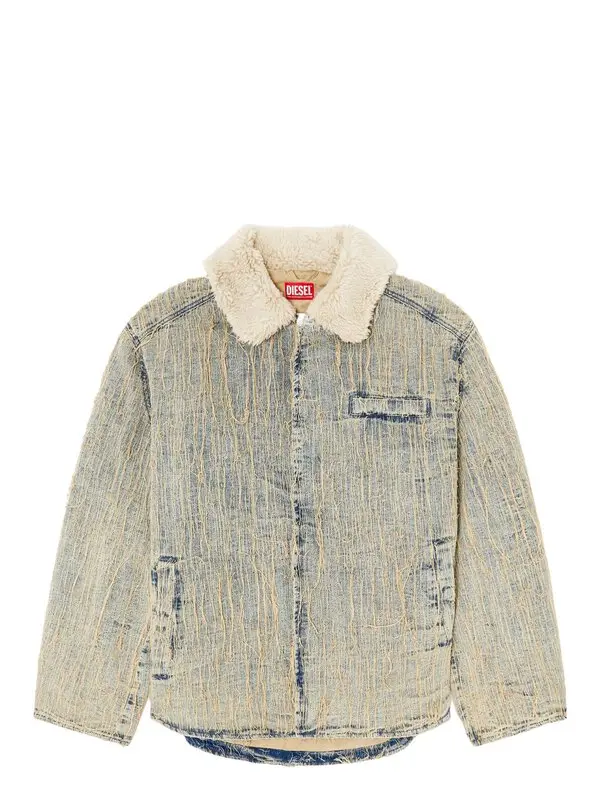 DIESEL® Floating-thread Jacquard Denim Jacket - Light Blue