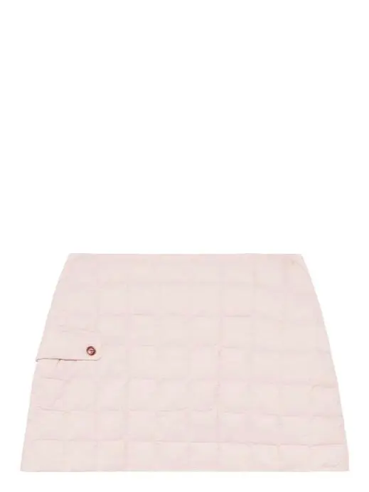 Casablanca Quilted Nylon Mini Skirt - Pink