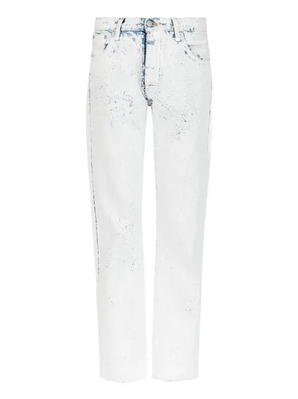 MAISON MARGIELA Mid Rise Straight Leg Jeans - White