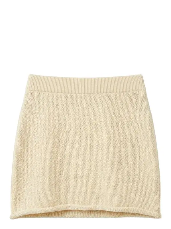 AYA MUSE Knitted Mini Skirt - Nude