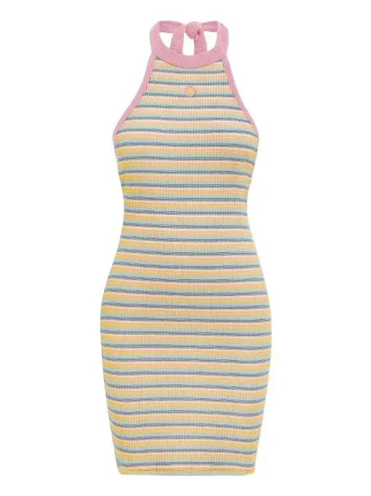 Amiri Striped Halterneck Mini Dress - Multicolor