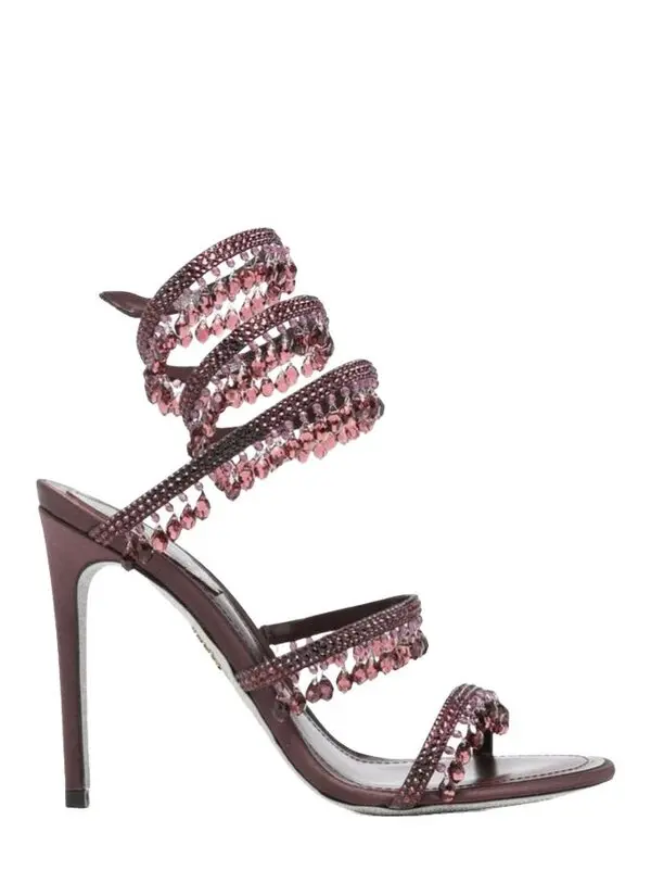 Rene Caovilla Embellished Strappy High-heeled Sandals - Brown
