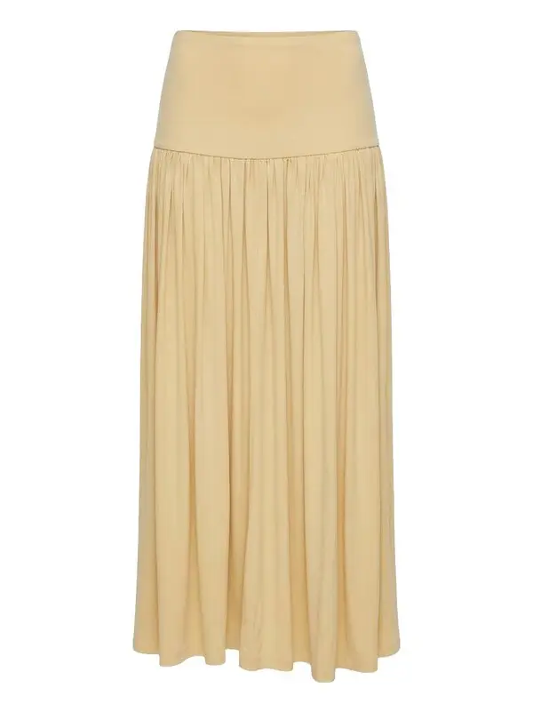 AYA MUSE Pleated Flared Skirt - Nude