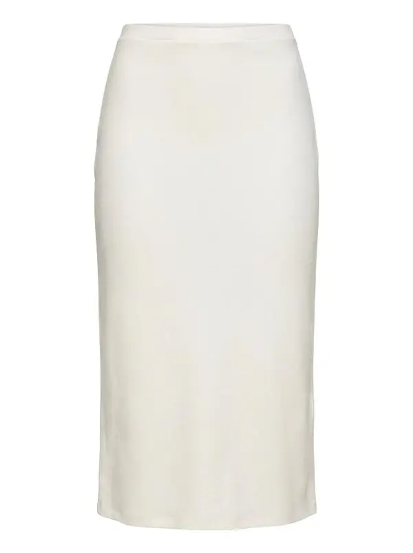 Tove Stretch Jersey Elastic Waist Skirt - White