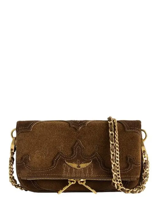 Zadig&Voltaire Rock Mini Suede Clutch - Red