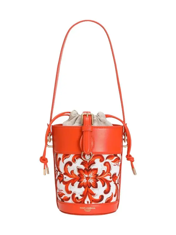 Dolce & Gabbana Majolica Print Canvas Capri Bucket Bag - Multi-color