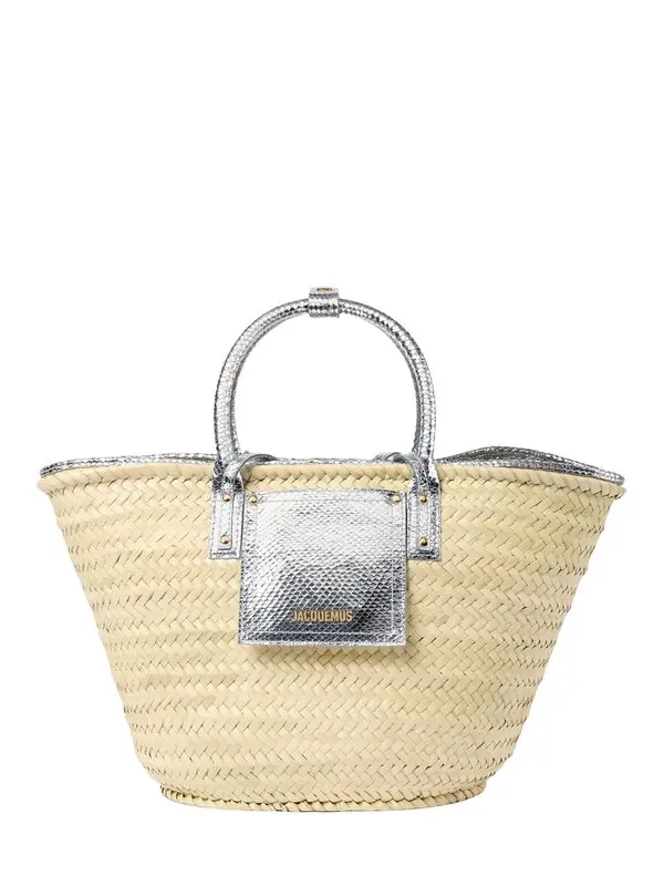 Jacquemus Le Panier Soli Woven Tote Bag - Nude
