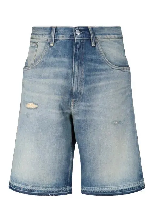 SUNFLOWER Denim Shorts With Belt Loops And Five-pocket Design - Gray