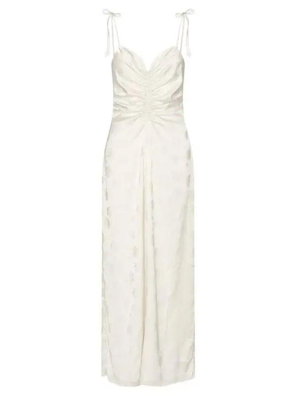 ROTATE BY BIRGER CHRISTENSEN Drapy Slip Maxi Dress - White