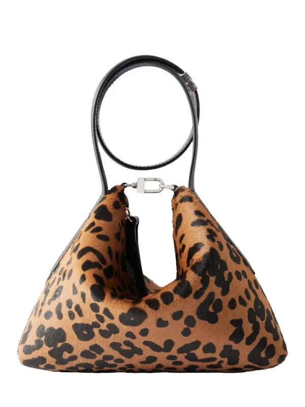 TOTEME Leather Shoulder Bag - Leopard