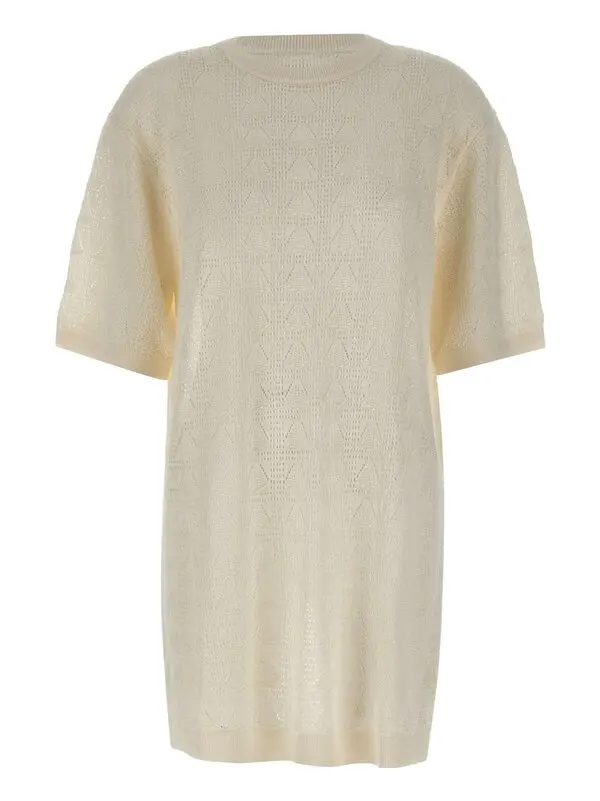 Loulou De Saison Crew Neck Short Sleeve Top - Ivory