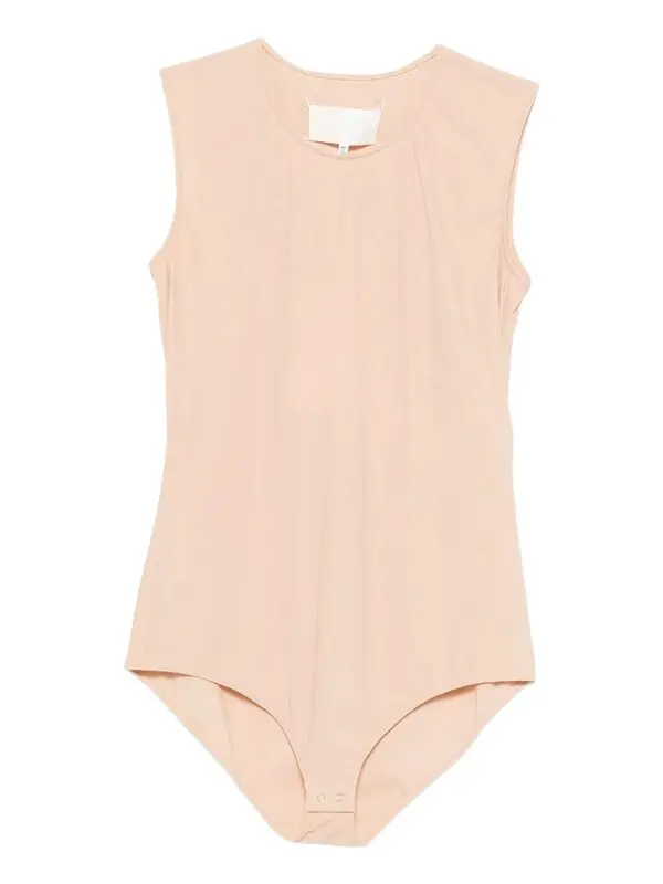 MAISON MARGIELA Sleeveless Bodysuit With Snap Button Closure - Beige