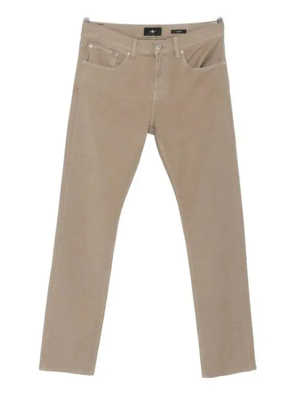 7 For All Mankind Rawhide Logo-patch Jeans - Nude