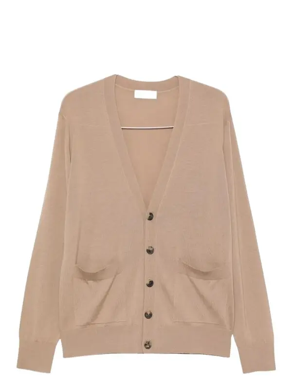 Dries Van Noten Long-sleeved V-neck Cardigan With Pockets - Camel