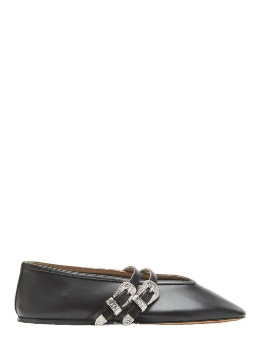 Le Monde Beryl Claudia Ballet Slipper / Leather - Black