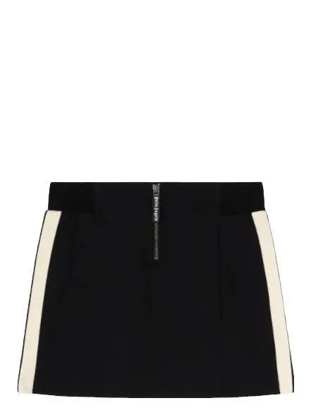 Palm Angels High-waisted Side-stripe Mini Skirt - Black-off-white