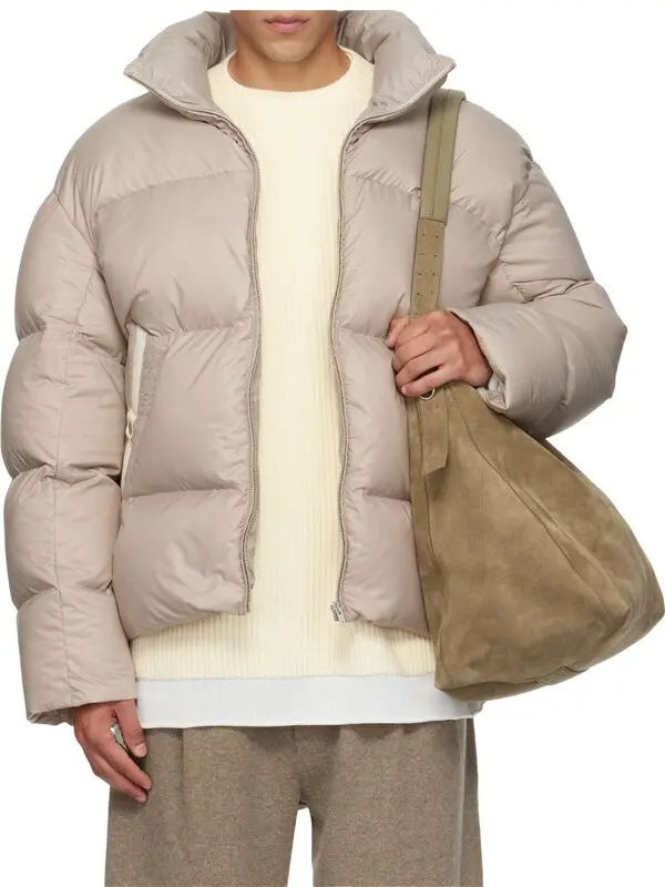 MORDECAI Stand-up Collar Padded Jacket - Nude