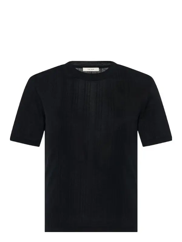 THE ROW Etina Short Sleeve T-shirt - Black